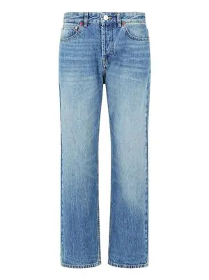 Isabel Marant Étoile Daya Logo Patch Cropped Pants - Blue