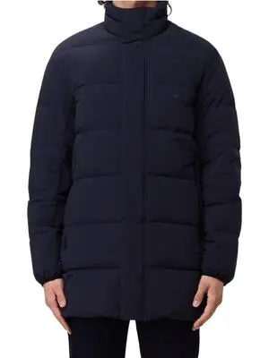 Emporio Armani Long-sleeve Stand-collar Down Jacket - Black