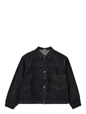 A.PRESSE Collared Denim Jacket