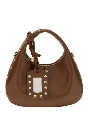GANNI Mini Recycled Leather Handbag With Butterfly Logo