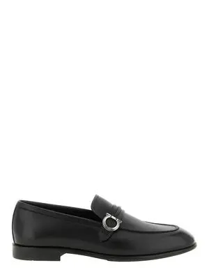 SALVATORE FERRAGAMO Gancini Horsebit Smooth Calfskin Leather Penny Loafers