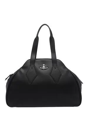 VIVIENNE WESTWOOD Large Yasmine Shoulder Bag With Monogram And Orb Logo Black