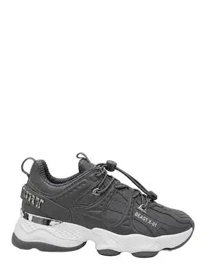 PLEIN SPORT Runner Beast X-01 Low-top Trainers With Drawstring Closure Grey