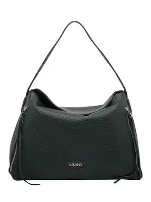 Liu Jo Grained Synthetic Leather Shoulder Bag With Flap Closure - Green