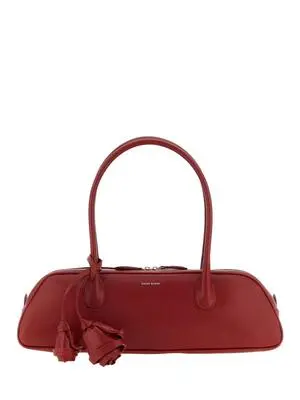 Magda Butrym Brigitte Handbag In Smooth Calfskin Leather With Double Handle - Red