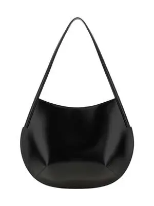JIL SANDER Kante Ovine Leather Shoulder Bag With A Rounded Design