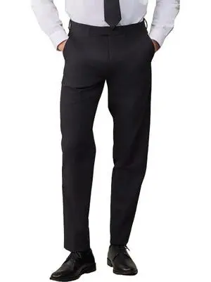THE BLACK TUX Essential Classic Fit Suit Pants Black