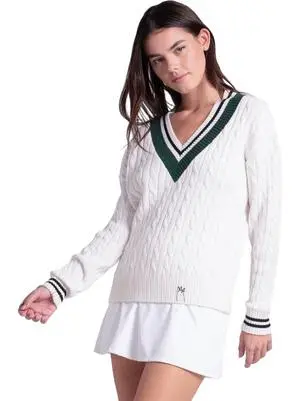 Lucky In Love Legacy Court Sweater - White/green