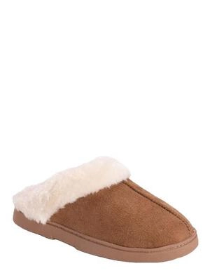 MUK LUKS Polysuede Clog Slippers - Caramel