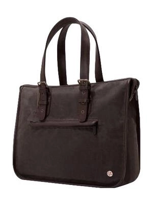 TOKEN Waxed Canvas Work Tote Dark Brown