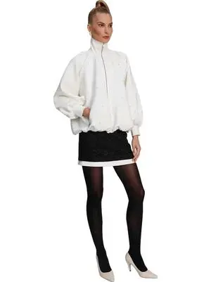 THEO THE LABEL Leucothea Pearly Bomber - Ivory