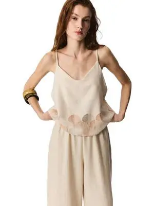 BULDAN'S Thalia Strappy Top - Beige
