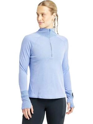 OISELLE Flyout Wool 1/2-zip Top - Blue Rapids