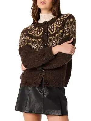 Astr The Label Irene Cardigan Brown