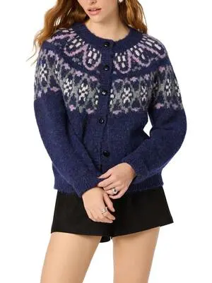 Astr The Label Irene Cardigan - Navy