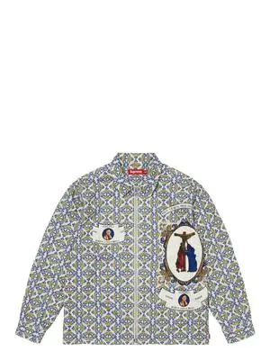 Supreme Fw26 Devotion Flannel Zip Up Shirt - White