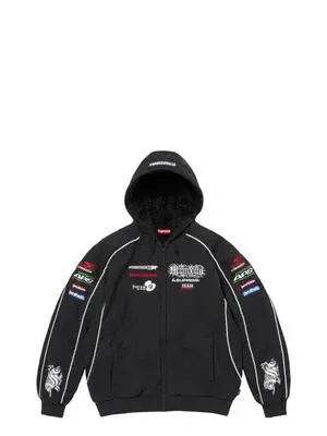 Supreme Fw26 Racing Lined Zip Up Hooded Sweatshirt - Black