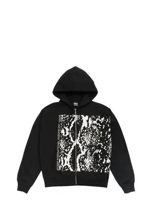 StÜssy Snakeskin Zip Hoodie - Black