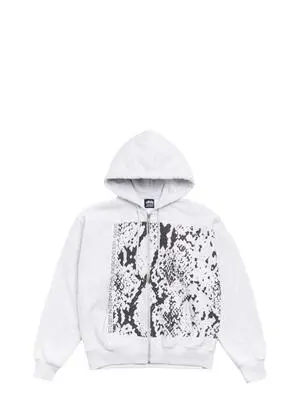 StÜssy Snakeskin Zip Hoodie - Ash Heather