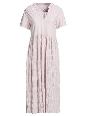 European Culture Midi Dress Light Size Cotton, Elastane - Pink
