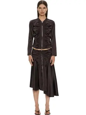 Christopher Esber Invert Silk Gwen Skirt Molasses