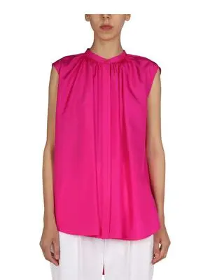 Alexander McQueen Alexander McQueen Button Detailed Sleeveless Top Pink