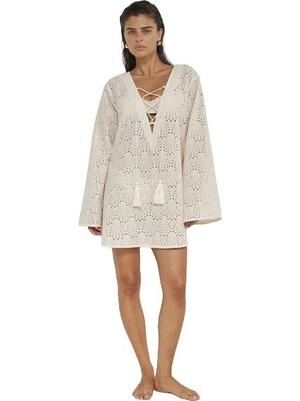 BEACH LIFE BY GOTTEX Giselle Guipure Lace Mini Dress Cover-up - Cream