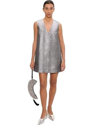 SIMONMILLER Fountain Metallic Mini Dress - Pewter
