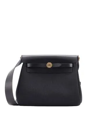 Hermès Herbag Zip Toile And Leather 20 Blue