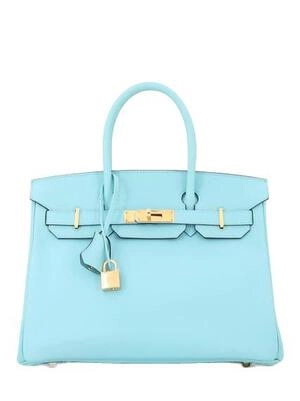 Hermès Birkin Handbag Epsom With Gold Hardware 30 - Blue