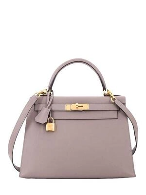Hermès Kelly Handbag Epsom With Gold Hardware 28 - Grey