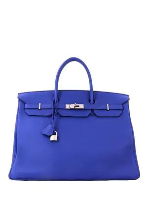 Hermès Birkin Handbag Togo With Palladium Hardware 40 - Blue