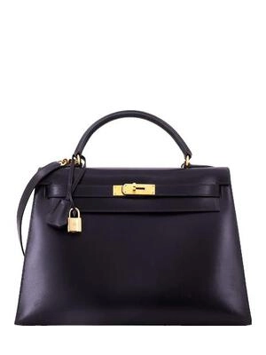 Hermès Kelly Handbag Box Calf With Gold Hardware 32 - Black