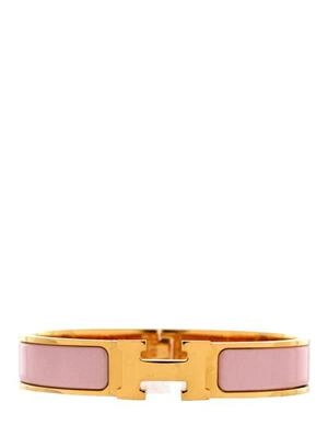 Hermès Clic H Bracelet Enamel Narrow - Pink