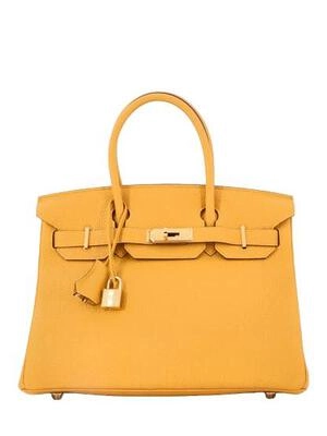 Hermès Birkin Handbag Togo With Gold Hardware 30 - Yellow