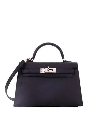 Hermès Kelly Mini Ii Bag Epsom With Palladium Hardware 20 - Black