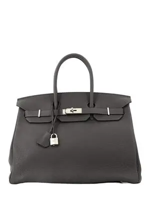 Hermès Birkin Handbag Green Togo With Palladium Hardware 35 - Grey