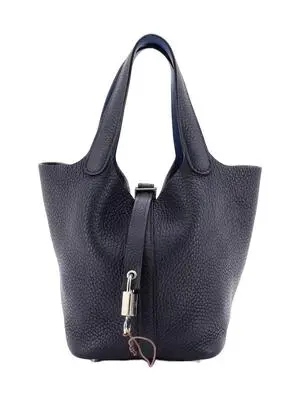 Hermès Eclat Picotin Lock Bag Clemence Pm - Blue