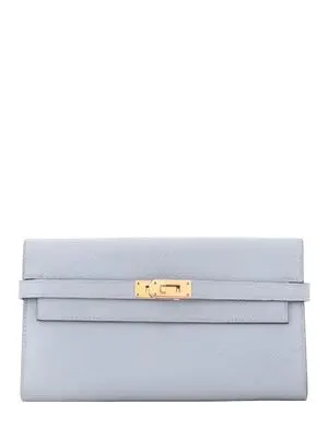 Hermès Kelly Wallet Epsom Long - Blue