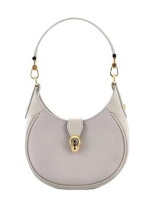 BVLGARI Serpenti Ellipse Crossbody Bag Leather Mini - Grey