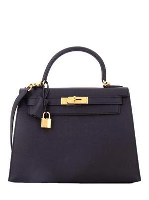 Hermès Kelly Handbag Epsom With Gold Hardware 28 - Black