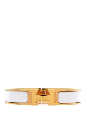 Hermès Clic H Bracelet Enamel Narrow - Pink