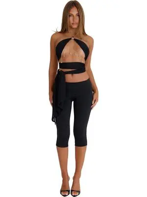 OUTCAST Rhosyn Crop Top - Black