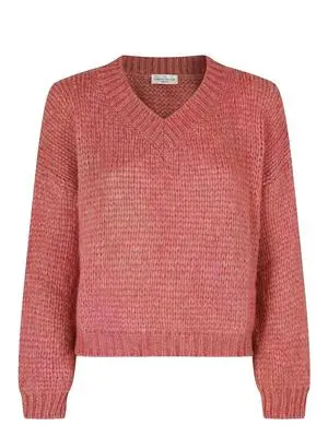ROBERTO COLLINA Chunky-knit V-neck Jumper - Pink