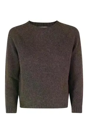 ROBERTO COLLINA Maglia Girocollo Camel Wool Jumper - Brown