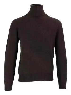 KANGRA Roll-neck Long-sleeve Sweater - Brown