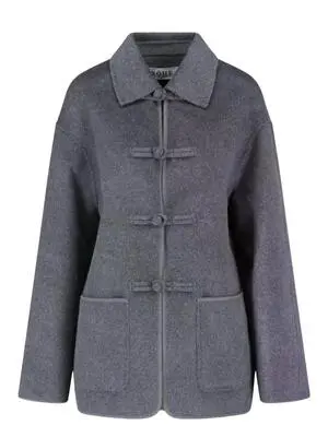RÓHE Frog-fastening Wool-blend Jacket - Grey