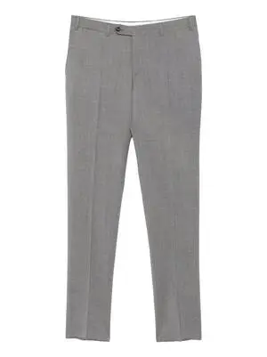 Canali Pressed-crease Tailored Trousers - Grey