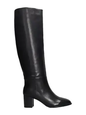 BIBI LOU Biarritz Booties Knee-high Leather Boots - Black