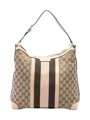 Gucci 2016-2026 Medium Gg Canvas Web Shoulder Bag - Neutrals